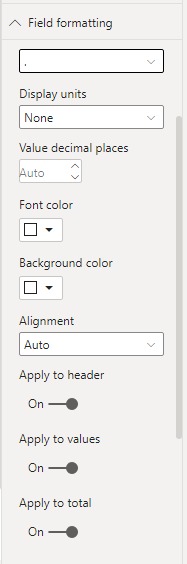 Microsoft Power BI - Column Separator in Matrix Visual